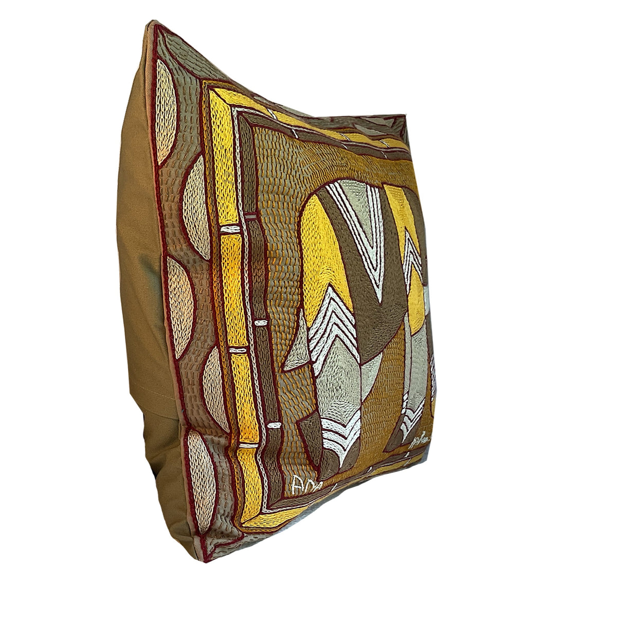 African Dawn Elephant Hand-Embroidered Cushion Cover – Kaross