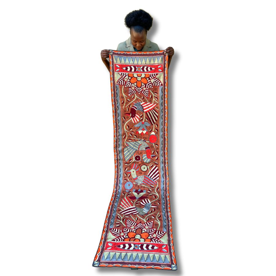 Royal Zulu Hand-Embroidered Cloth – Kaross